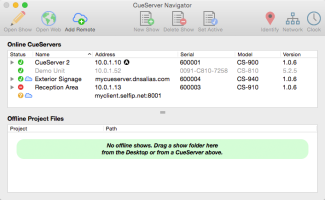 The CueServer Studio dashboard allows you to manage all of your ...